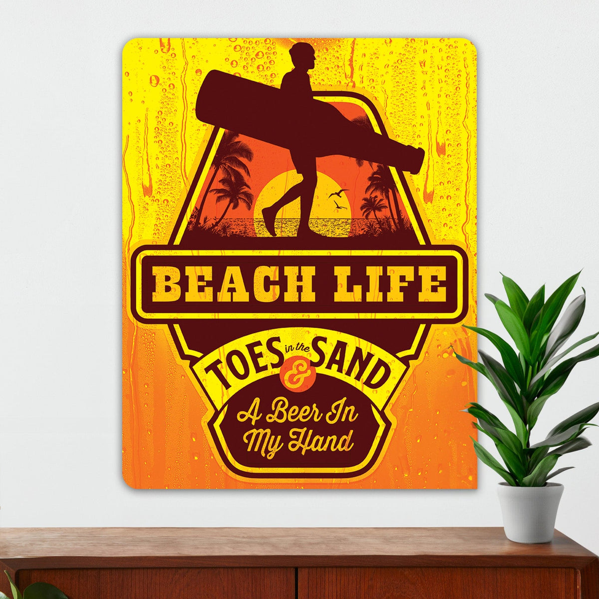 Unique Beach Life Sign | Custom Beach House Sign | "Toes In The Sand ...