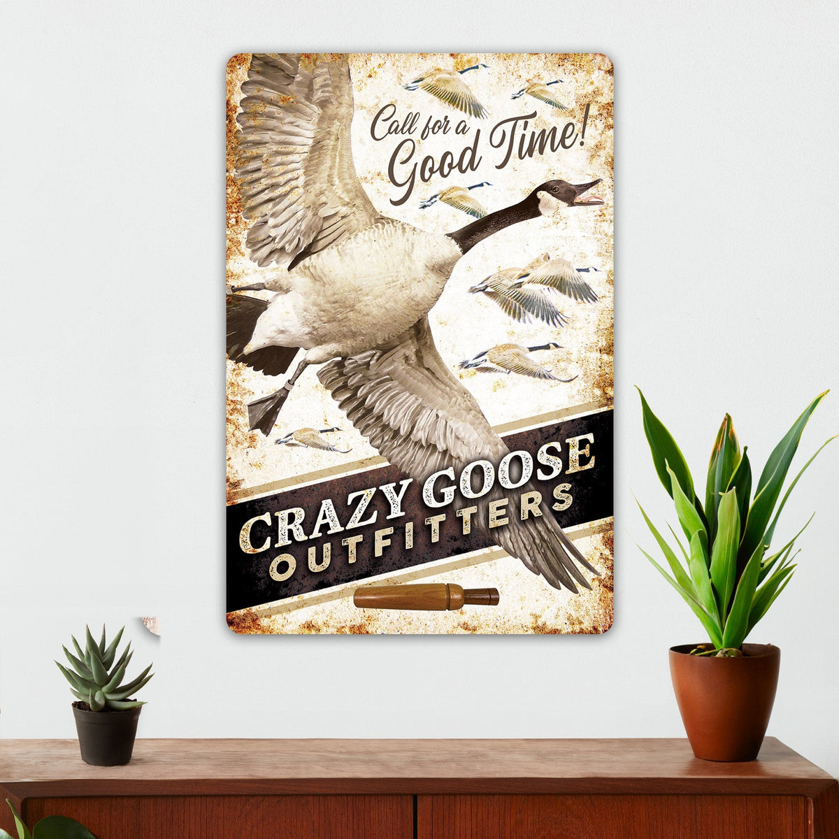 Unique Duck Club Sign | Custom Duck Hunting Sign | "Crazy Goose" — Sunshine Corner