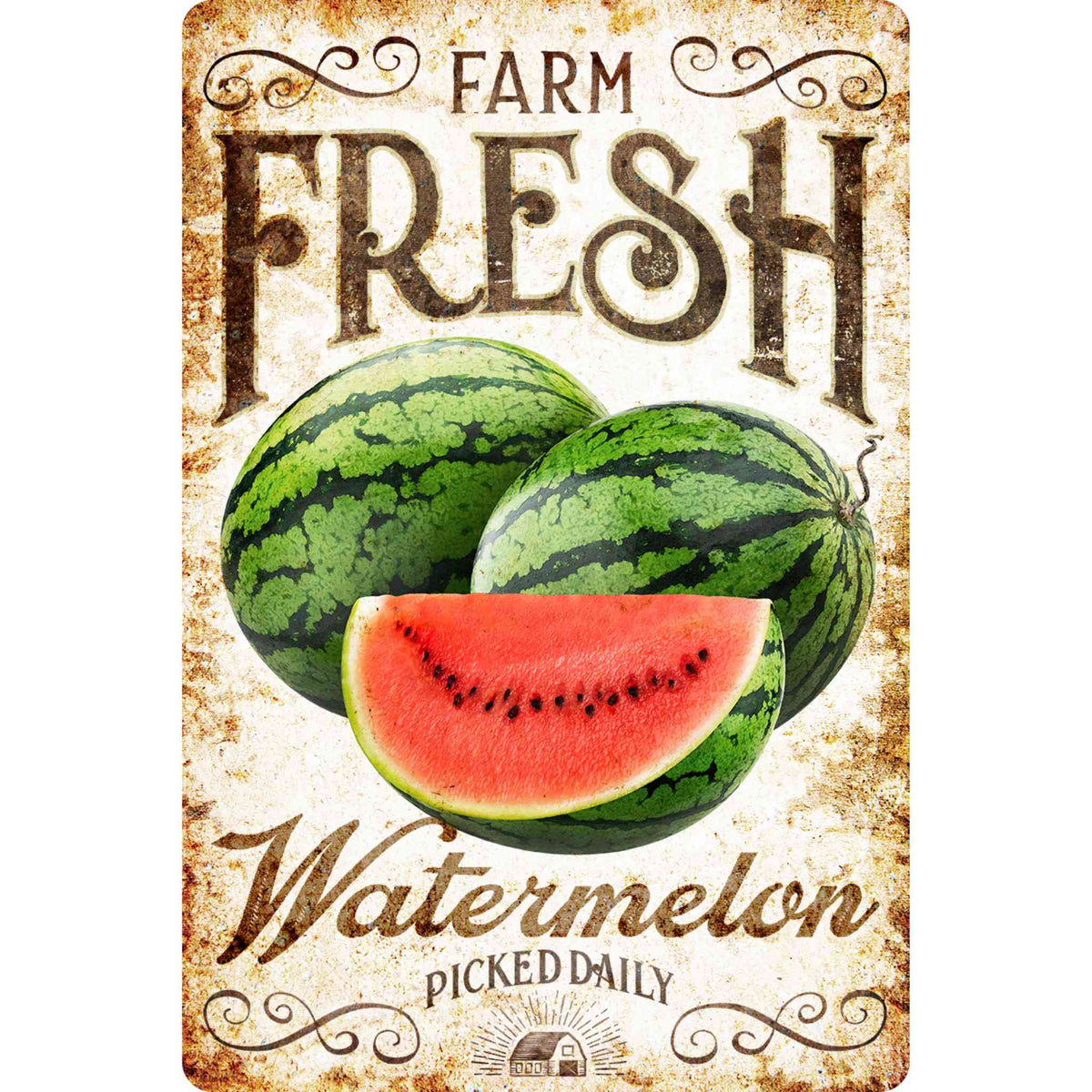 Fresh Watermelon Sign | Watermelon Wall Decor | "Farm Fresh Melons ...